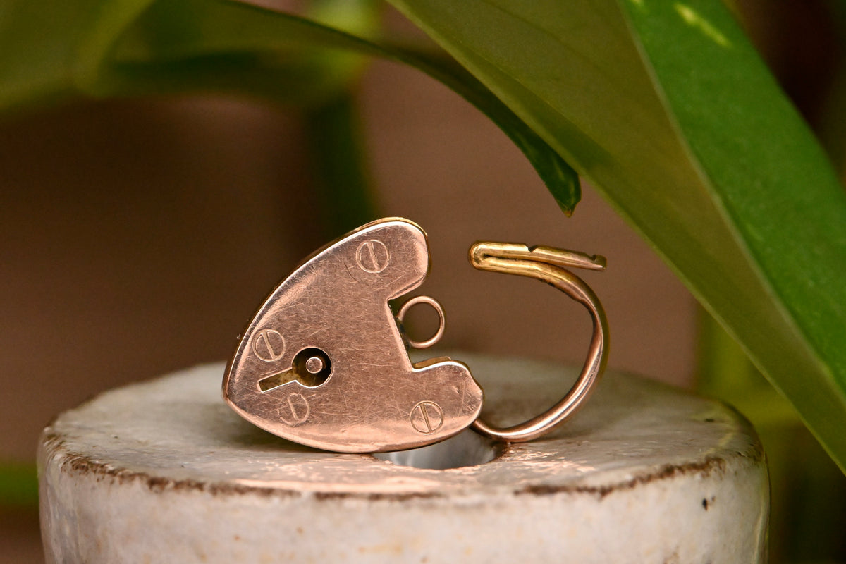 Vintage English 9 CT padlock heart clasp – Jean Jean Vintage