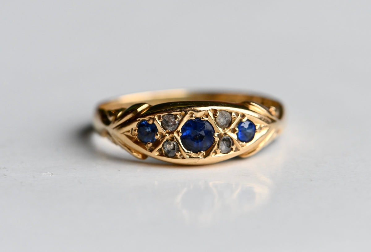 Antique 1910s English 18K diamond and garnet-topped doublet ring – Jean ...