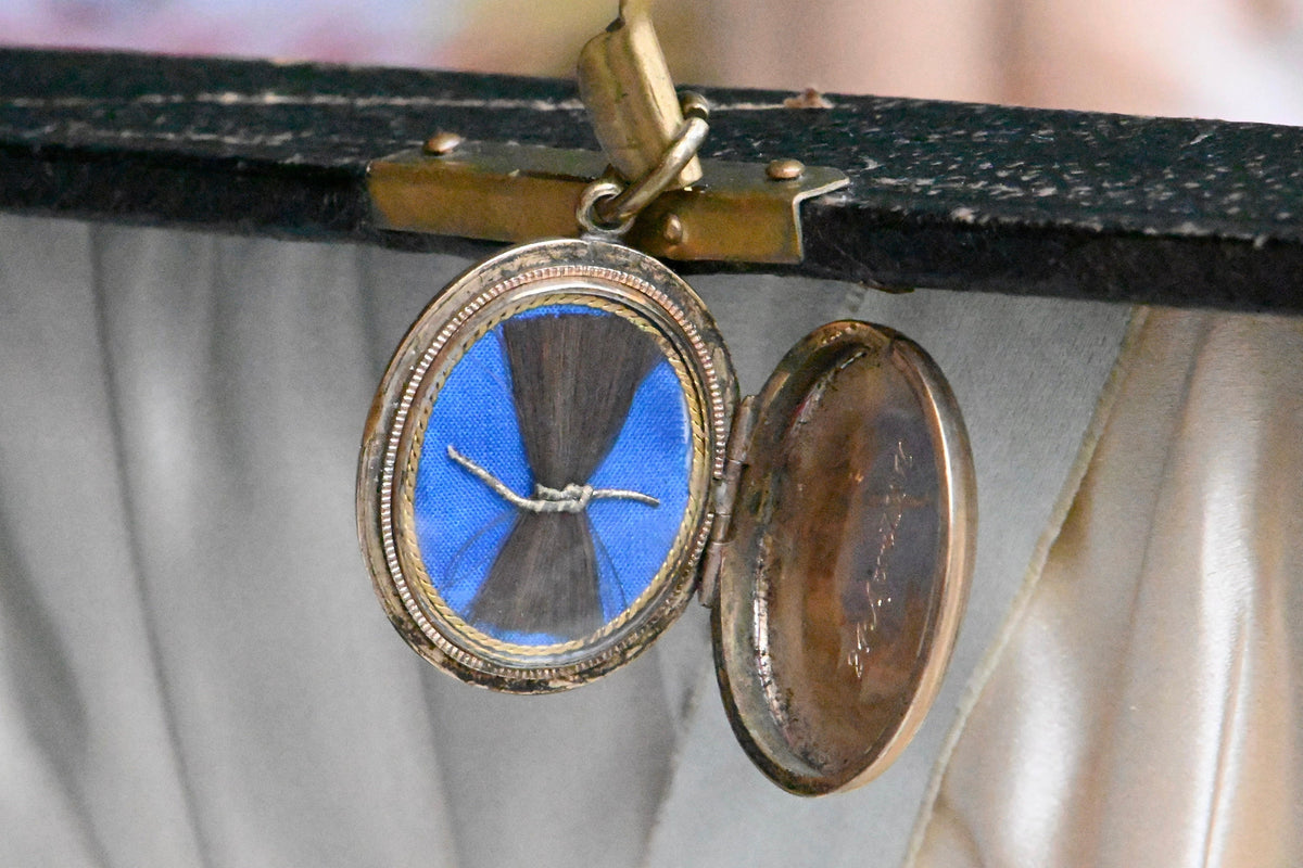 Antique Victorian 1870s memento mori locket with hairwork – Jean Jean ...